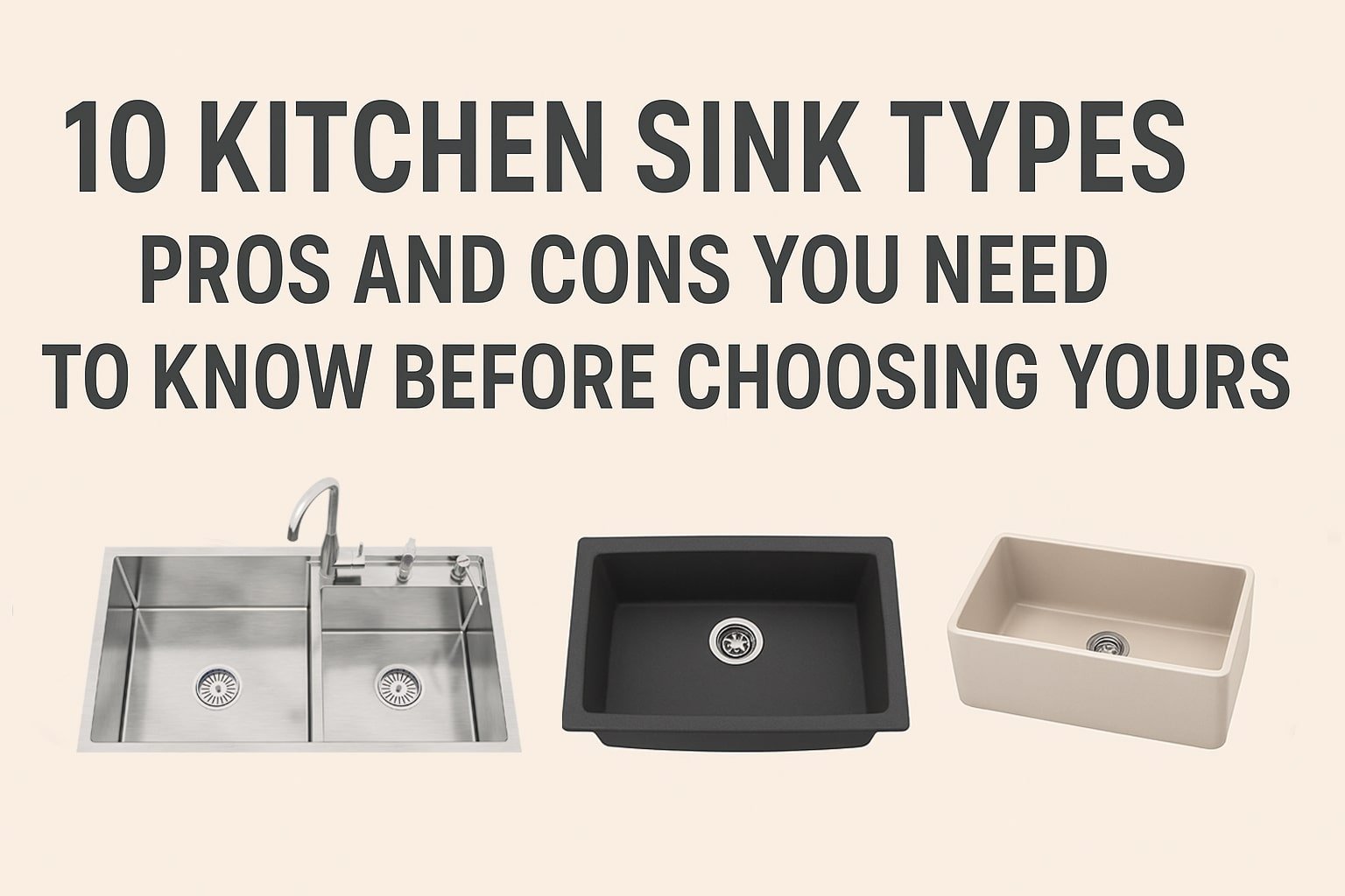 10 Kitchen Sink Types – Pros And Cons You Need To Know Before Choosing ...